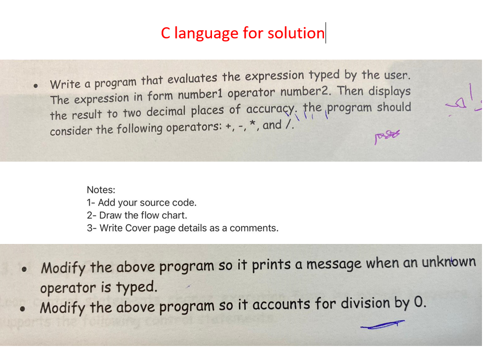 Solved C language for solution . Write a program that | Chegg.com