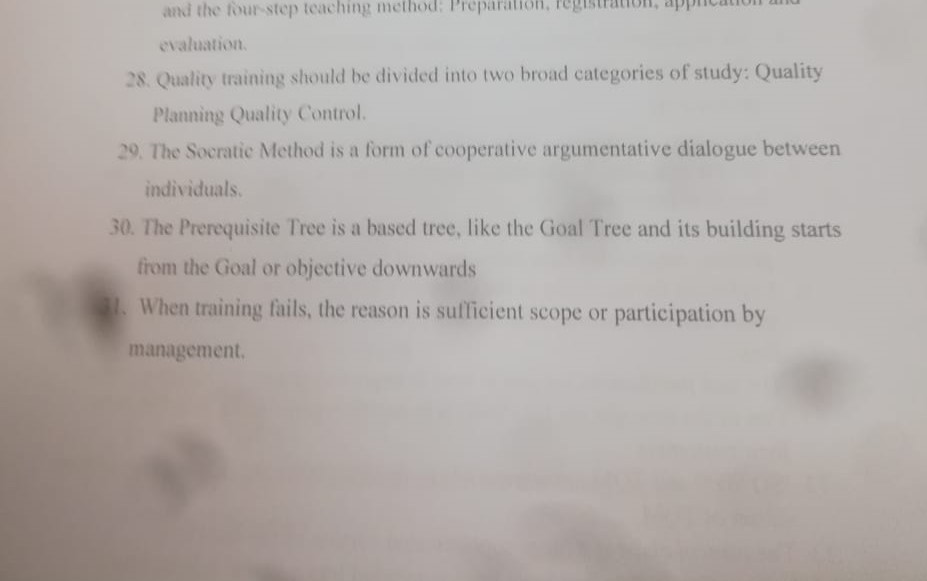 Solved and the four-step teaching method: Preparalio | Chegg.com