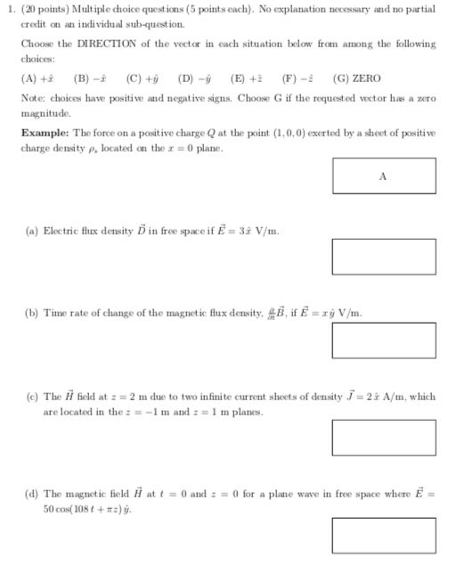 Solved 1. (20 points) Multiple choice questions (5 points | Chegg.com Solved 1. (20 points) Multiple choice questions (5 points | Chegg.com