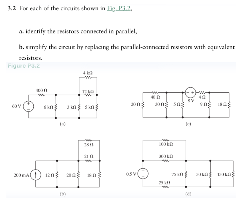Solved 3.2 For each of the circuits shown in Fig. P3.2, a. | Chegg.com