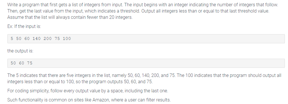 Solved Write A Program That First Gets A List Of Integers