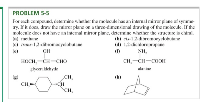Solved PROBLEM 5- For each compound, determine whether the | Chegg.com