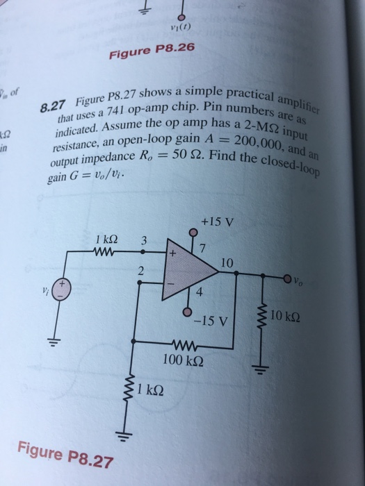 Solved Figure P8.27 shows a simple practical amplifier that | Chegg.com