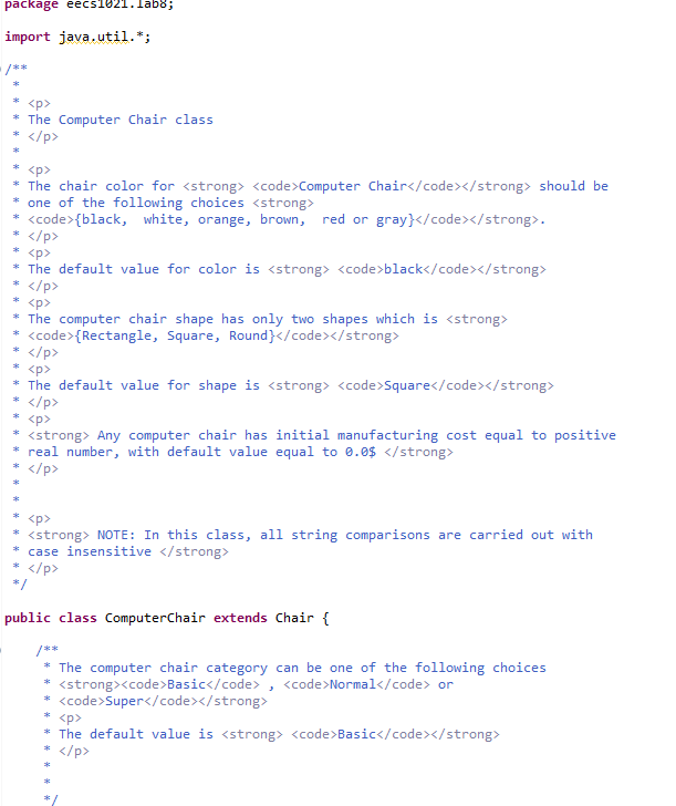 Solved package eecs1021.lab8; import java.util.*; /** * | Chegg.com