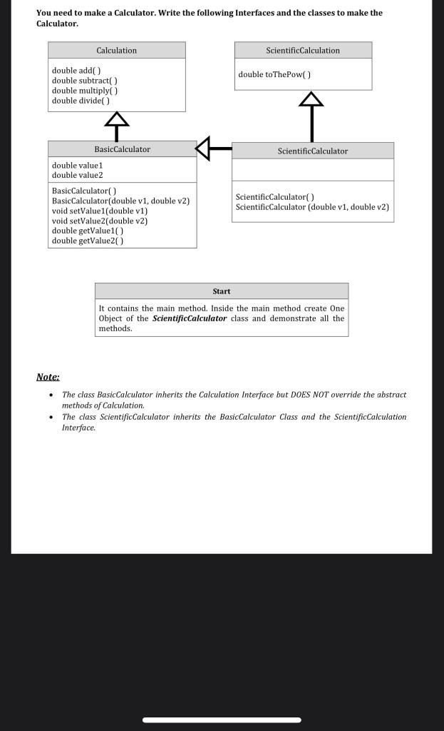 Solved You need to make a Calculator. Write the following | Chegg.com