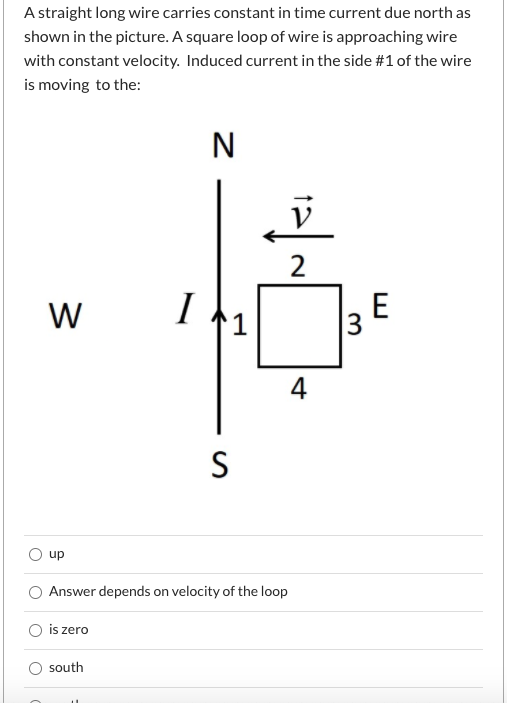 Solved A straight long wire carries constant in time current | Chegg.com