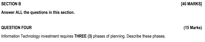 Solved SECTION B [40 MARKS Answer ALL the questions in this | Chegg.com