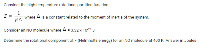 Solved Consider the high temperature rotational partition | Chegg.com
