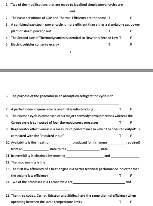 Solved 1. Two of the modifications that are made to | Chegg.com