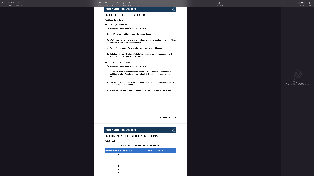 Human Molecular Genetics EXERCISE 1: PATTERNS OF | Chegg.com