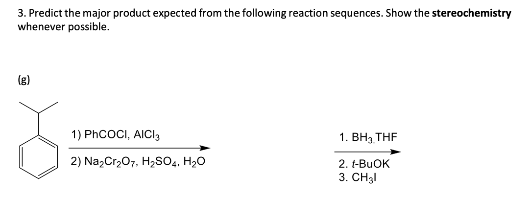 Solved Predict the major product expected from the following | Chegg.com