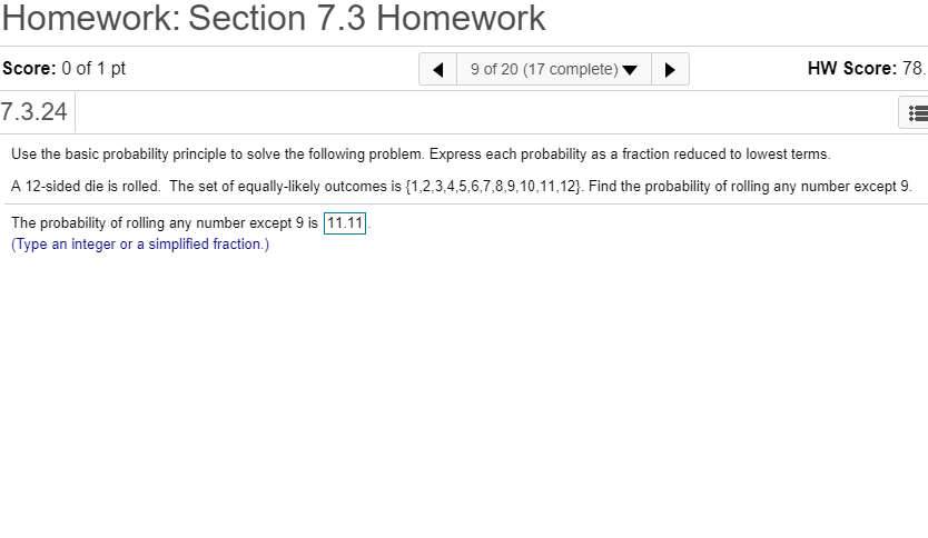 Solved Homework: Section 7.3 Homework Score: 0 of 1 pt 9 of | Chegg.com Solved Homework: Section 7.3 Homework Score: 0 of 1 pt 9 of | Chegg.com