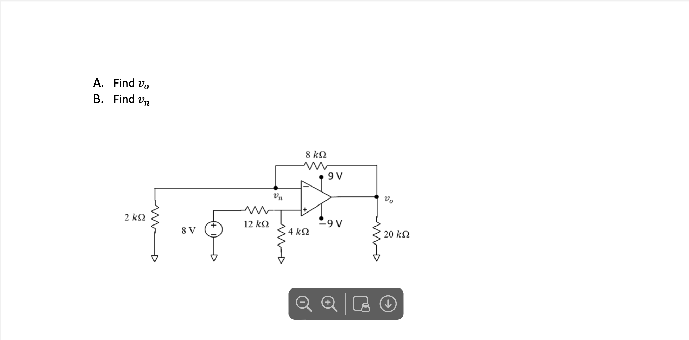 Solved A. Find vo B. Find vn | Chegg.com