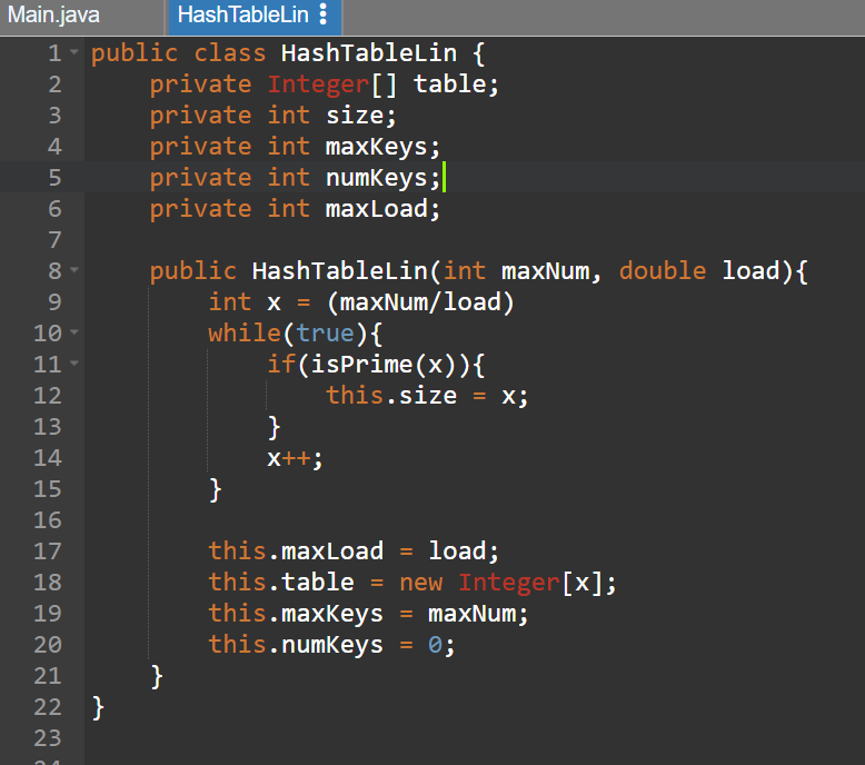 Solved Main.java HashTableLin 1 public class Main 2 - { | Chegg.com