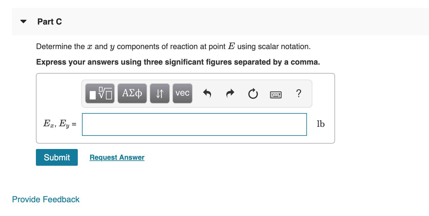 Solved The two-member structure is connected at C by a pin, | Chegg.com