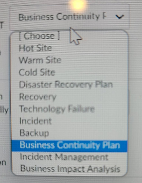 Solved Backup and Recovery Planning Matching - Match each | Chegg.com
