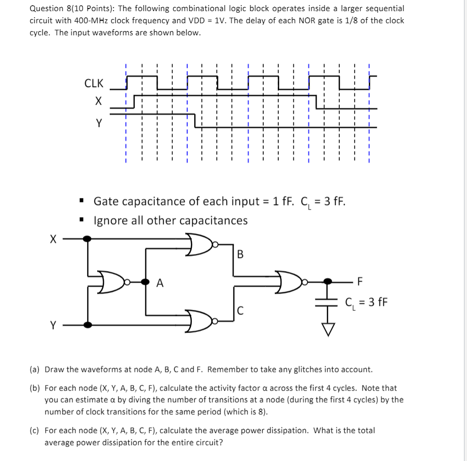 Question 810 Points The Following Combinational 