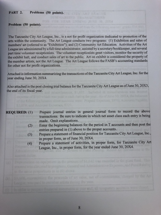 Solved PART 2. Problems (50 points). Problem (50 points). | Chegg.com