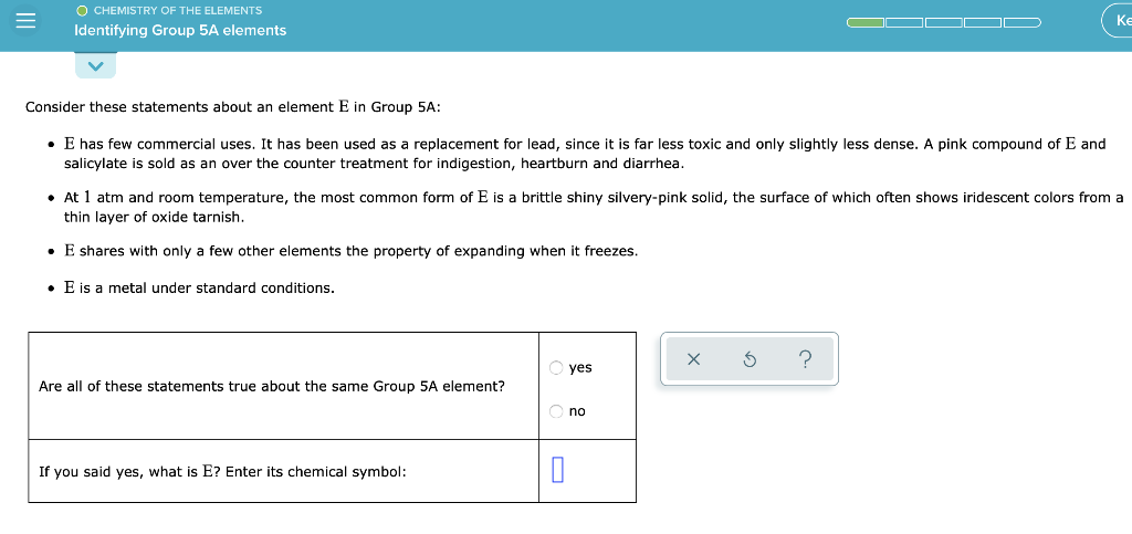 Solved O CHEMISTRY OF THE ELEMENTS Identifying Group 5A | Chegg.com
