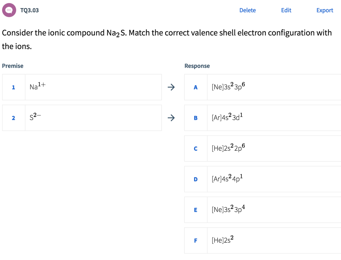 Solved Consider the ionic compound Na2S. ﻿Match the correct | Chegg.com