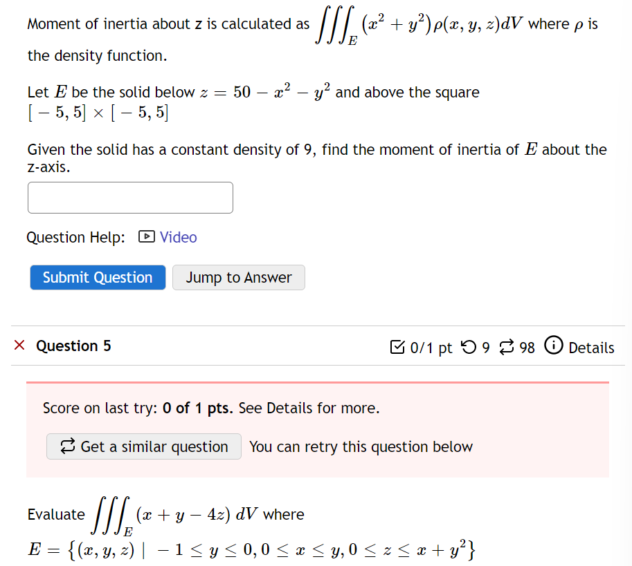 Solved Moment of inertia about z is calculated as | Chegg.com