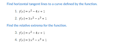 Solved Find horizontal tangent lines to a curve defined by | Chegg.com