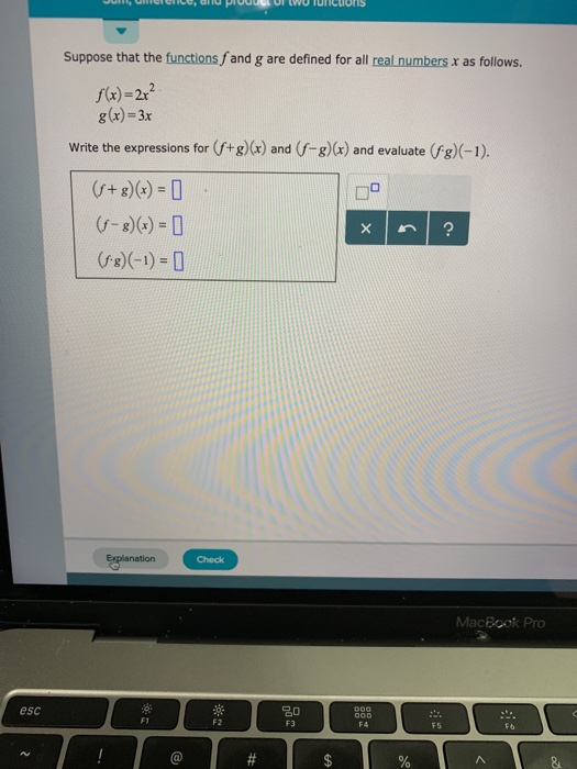 Solved 1 Suppose that the functions fand g are defined for | Chegg.com