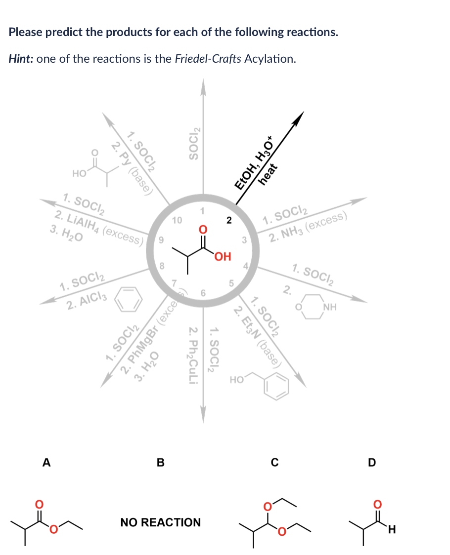 Solved Please predict the products for each of the following | Chegg.com