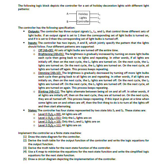 A The following logic block depicts the controller | Chegg.com