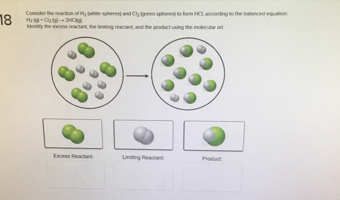 Solved Consider the reaction of H2 (white spheres) and Cl2 | Chegg.com