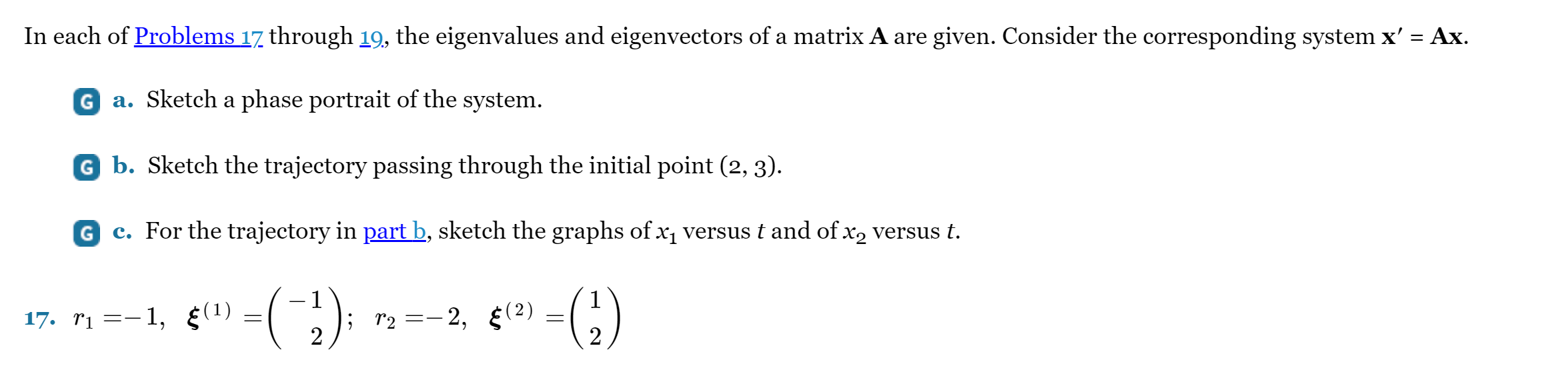 Solved In Each Of Problems 17 Through 19 The Eigenvalues 