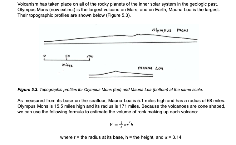 Solved Volcanism has taken place on all of the rocky planets | Chegg.com