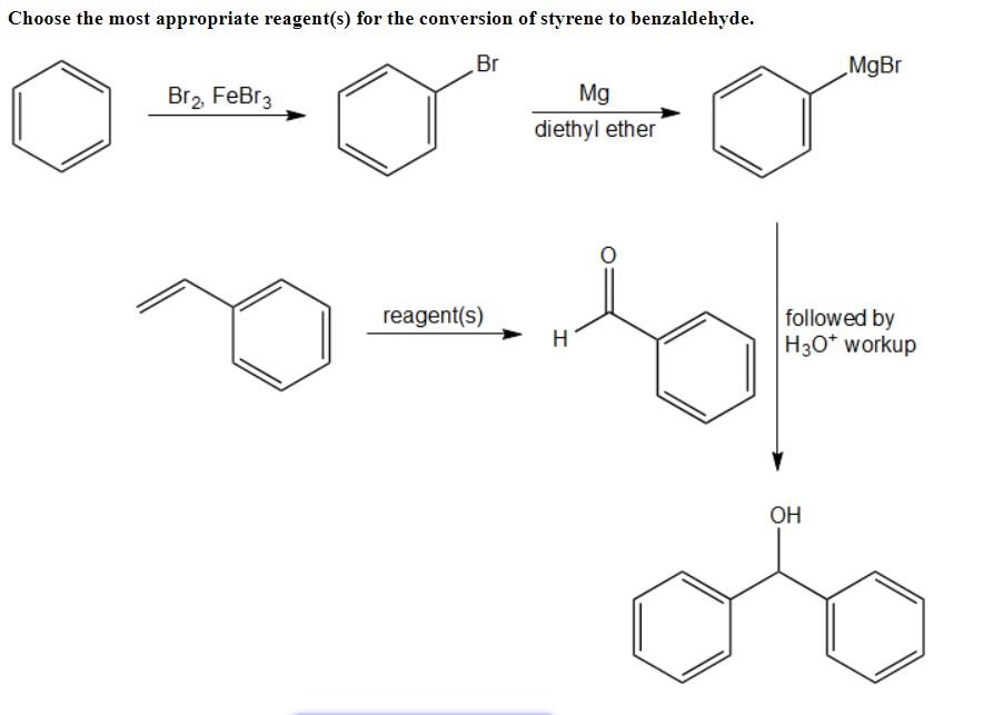 Solved Choose the most appropriate reagent(s) for the | Chegg.com