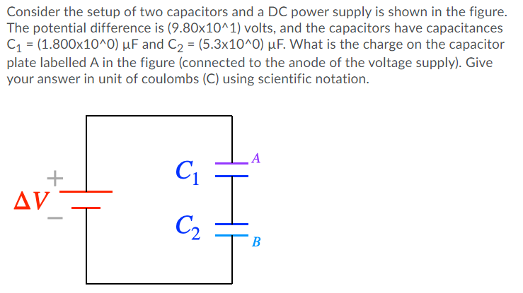 Solved Consider the setup of two capacitors and a DC power | Chegg.com