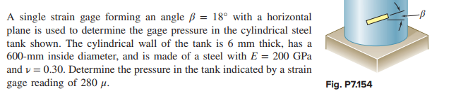 Solved Solve Prob. 7.154, assuming that the gage forms an | Chegg.com