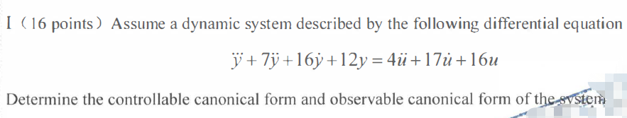 Solved I (16 points) Assume a dynamic system described by | Chegg.com