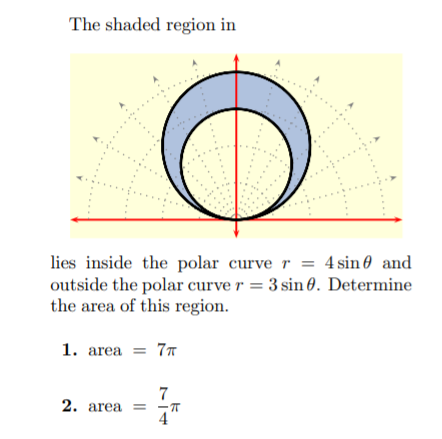 Solved The shaded region in lies inside the polar curve r = | Chegg.com