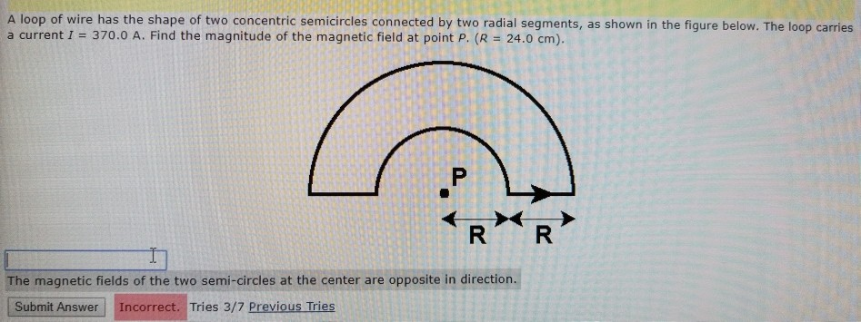 Solved A loop of wire has the shape of two concentric | Chegg.com