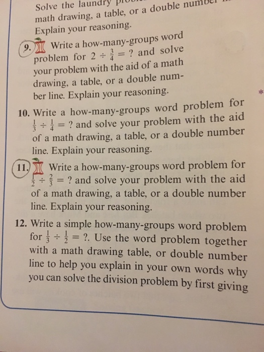Solved of a math drawing, a table, or a double number line. | Chegg.com