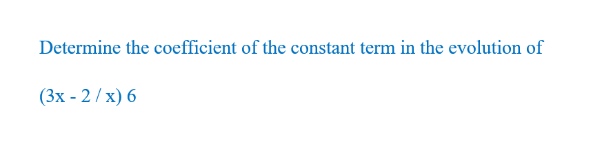 Solved Determine the coefficient of the constant term in the | Chegg.com