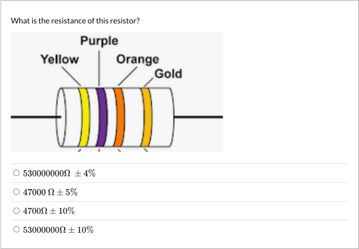 Solved What is the resistance of this resistor? Purple | Chegg.com