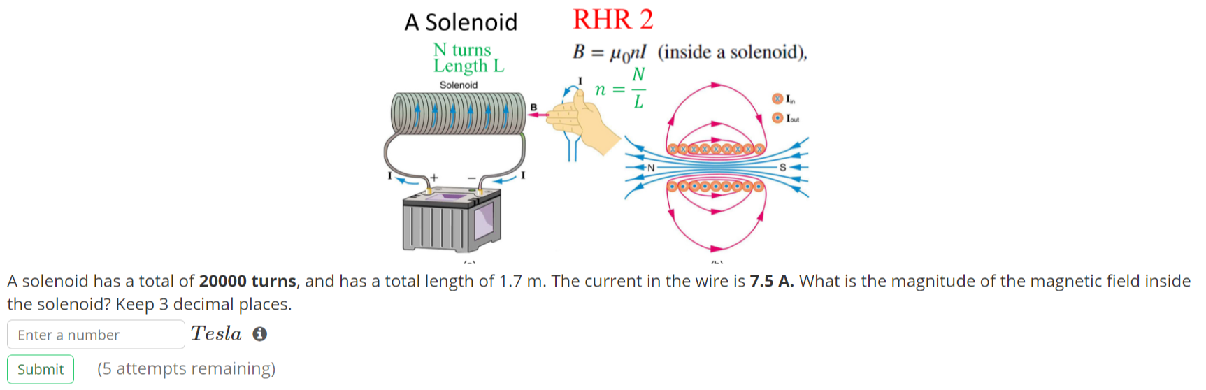 Solved RHR2 - Straight Current, Current Loop and Solenoid | Chegg.com