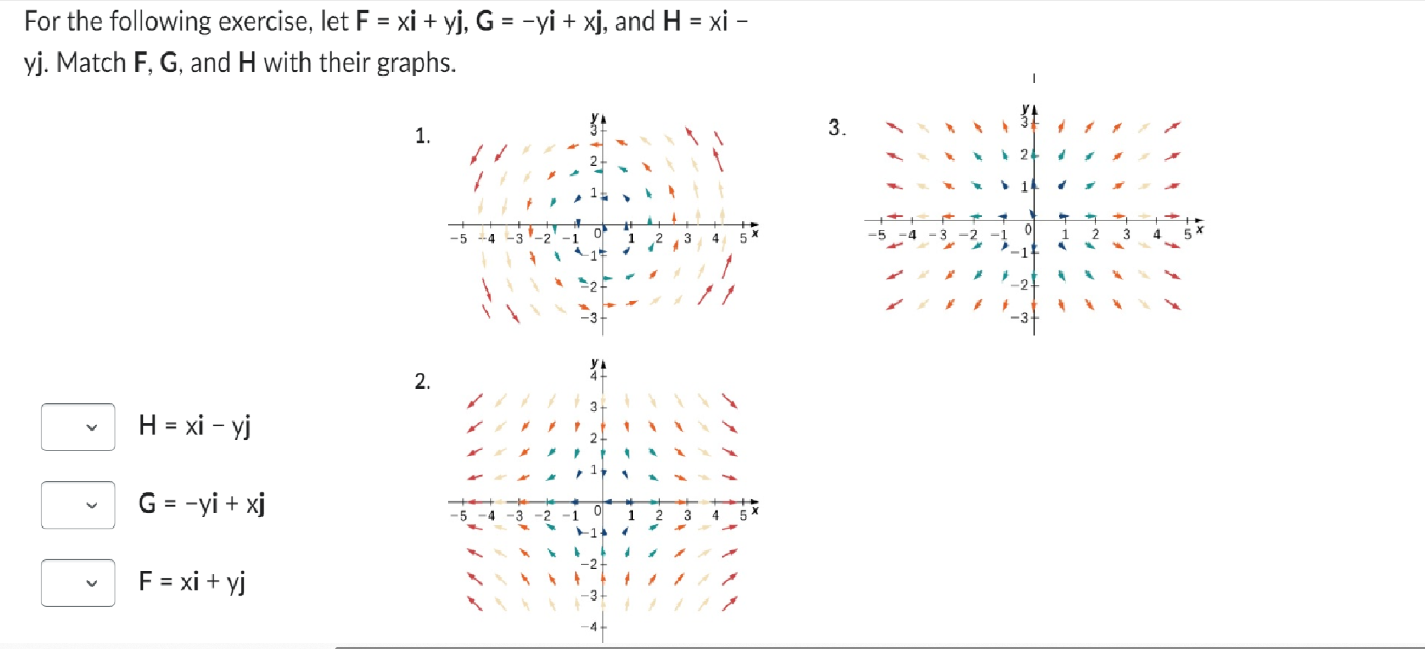 Solved For the following exercise, let F=xi+yj,G=−yi+xj, and | Chegg.com