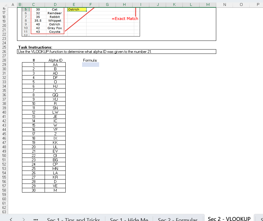 How To: The VLDQKUP function scans vertically down | Chegg.com