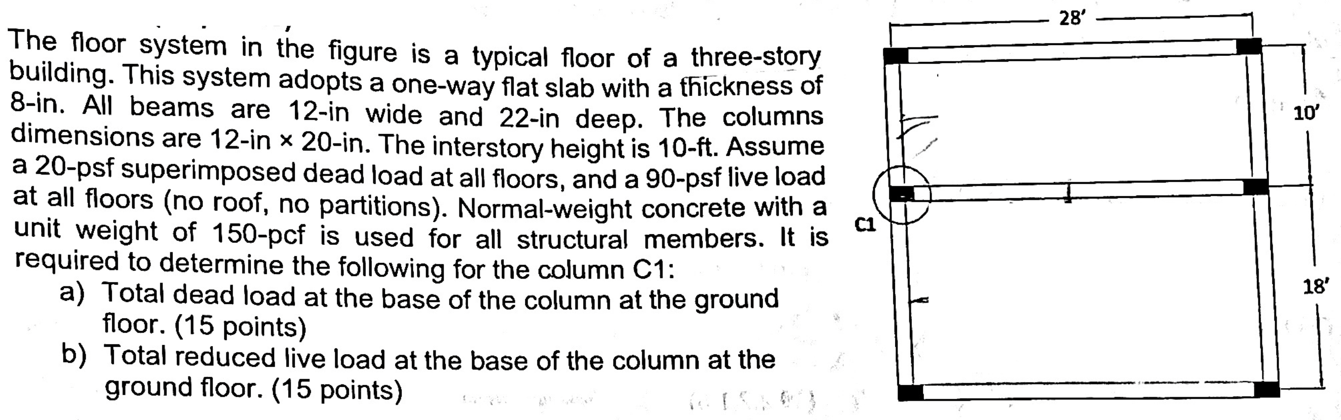 Solved The floor system in the figure is a typical floor of | Chegg.com