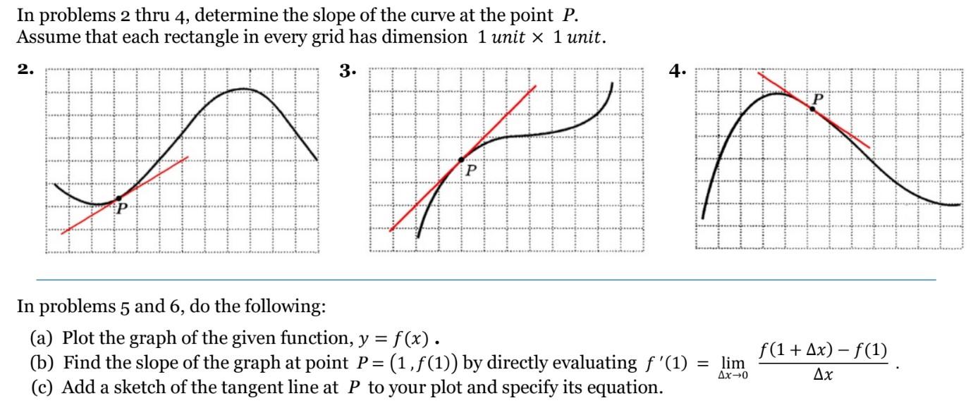 Solved In problems 2 thru 4 , determine the slope of the | Chegg.com