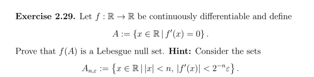 Solved Exercise 2.29. ﻿Let f:R→R ﻿be continuously | Chegg.com