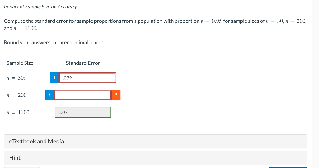 Solved Impact Of Sample Size On Accuracy Compute The