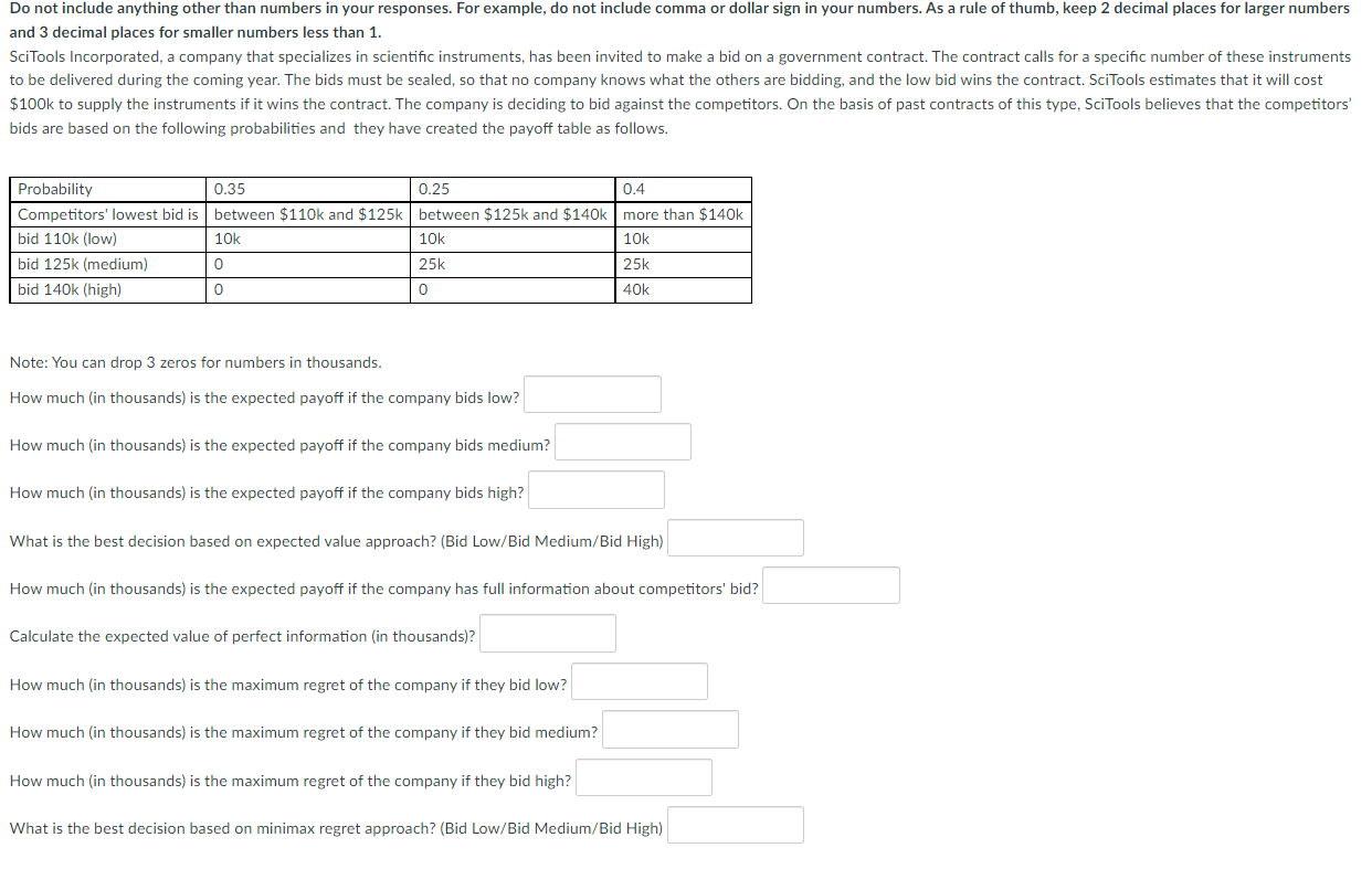 Solved and 3 decimal places for smaller numbers less than 1. | Chegg.com