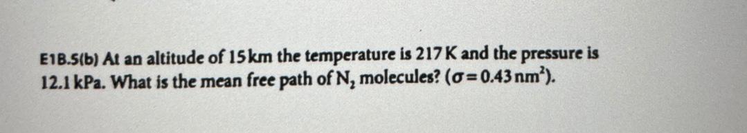 Solved E18.1(b) Calculate the most probable speed, the mean | Chegg.com